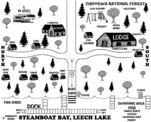 Resort Map - Oak Point Resort - Leech Lake MN Lodging